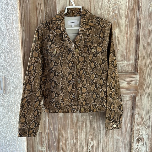 Frame Denim | Jackets & Coats | Frame Denim Snake Print Jacket | Poshmark
